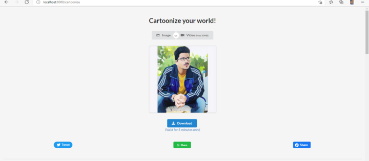 CARTOONIFY REAL TIME IMAGES AND VIDEOS THROUGH MACHINE LEARNING. - Career Development Center ...
