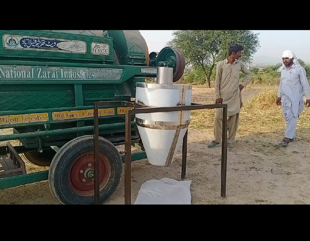 Design and fabrication of dust and husk collector for a wheat threshing ...