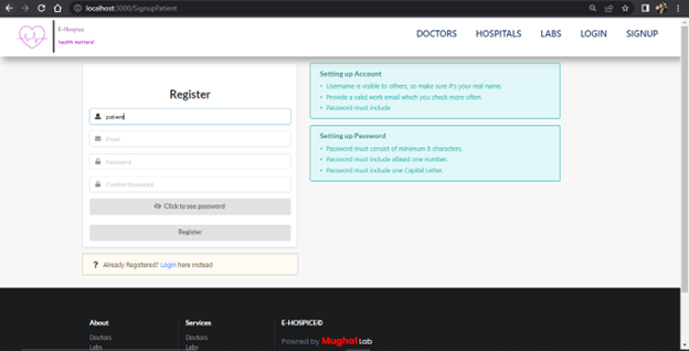 E-HOSPICE EMR System - Career Development Center, CUI Wah