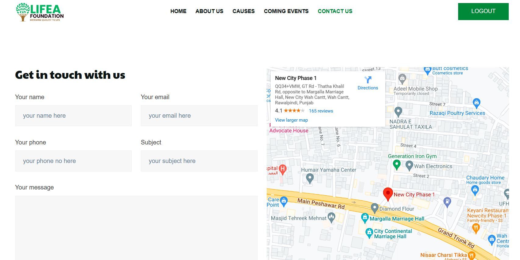 Gives To Needy Hand - Career Development Center, CUI Wah