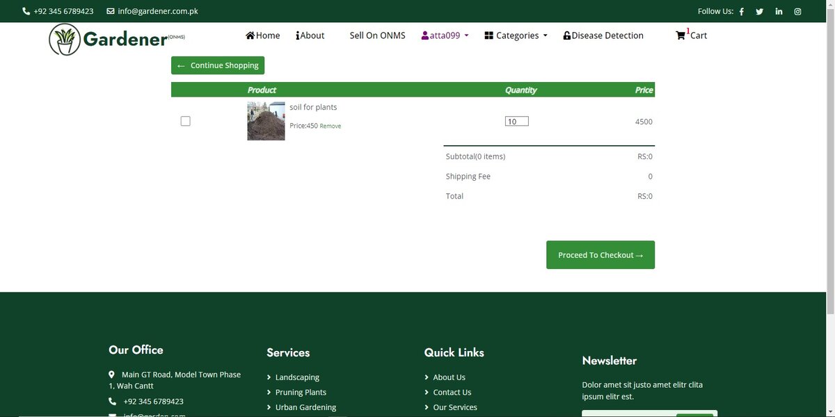 online nursery management system - Career Development Center, CUI Wah